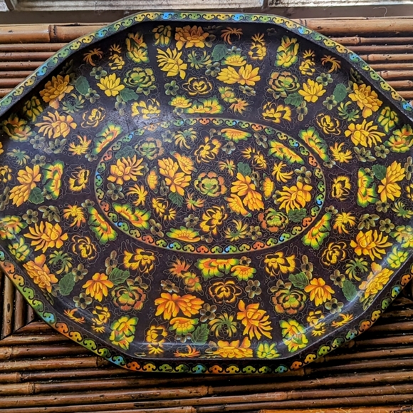 Daher | Dining | Vintage Doher Decorated Ware Large Octagonal Metal ...